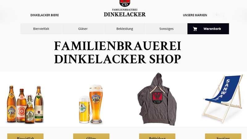 Dinkelacker eröffnet Online-Bier-Shop • Die News